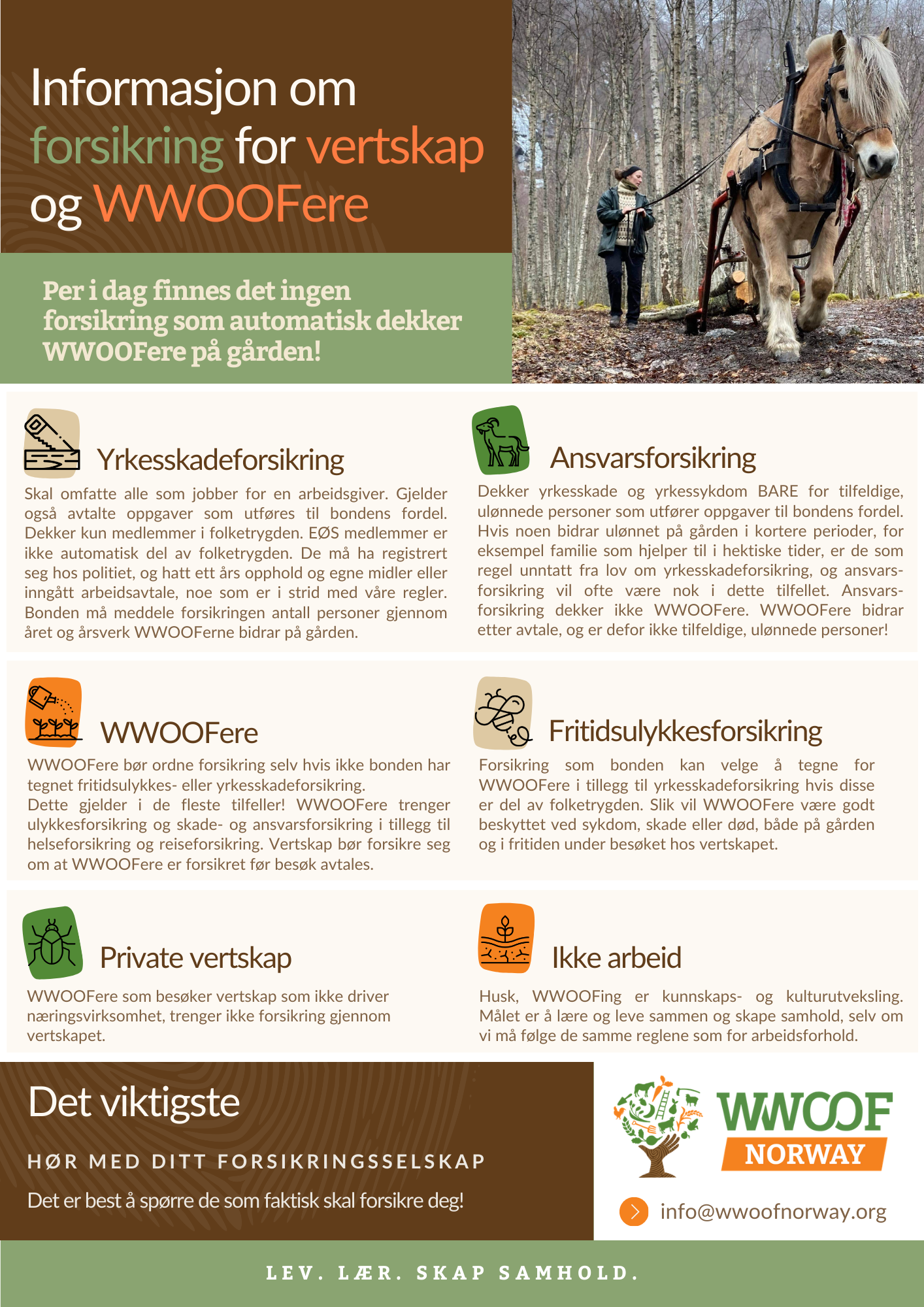 Lev og lær på økologiske gårder - WWOOF Norway